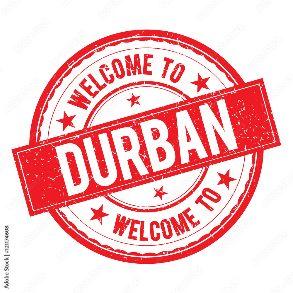 Welcome to DURBAN Stamp Sign Vector. Stock Vector | Adobe Stock