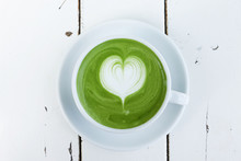 Hot Green Tea With Heart Art Free Stock Photo - Public Domain Pictures