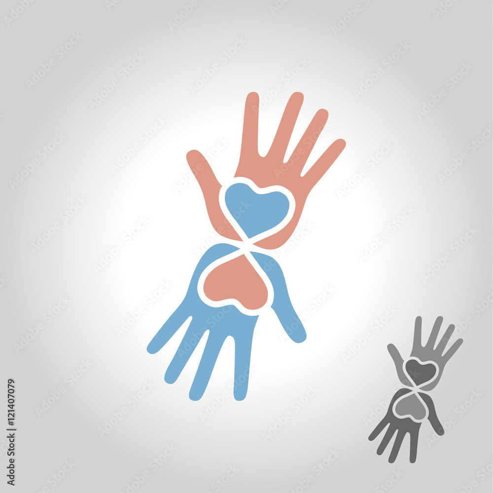 hand logo, icon and symbol vector illustration Stock Vector | Adobe Stock