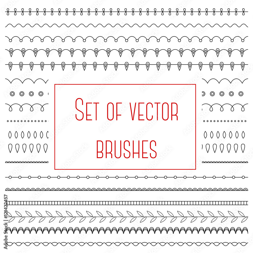 Set of simple brushes Stock Vector | Adobe Stock