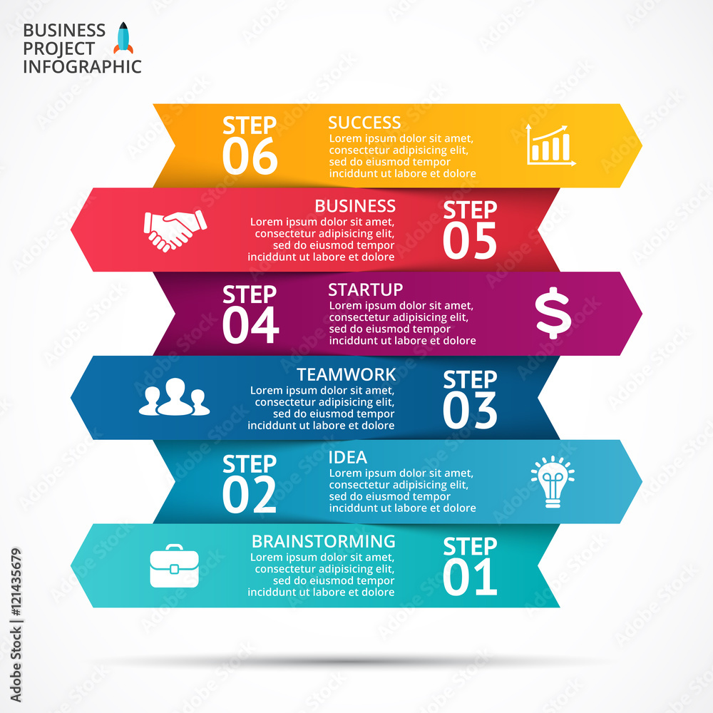 Vector arrows infographic, diagram chart, graph presentation. Business ...