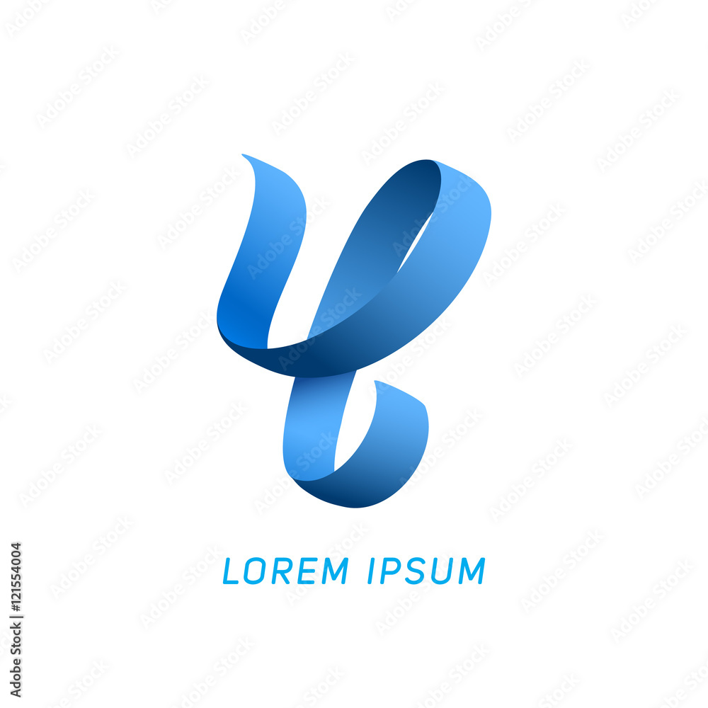 Image vectorielle Stock Letter "Y" ribbon monogram. Eps10 vector ...