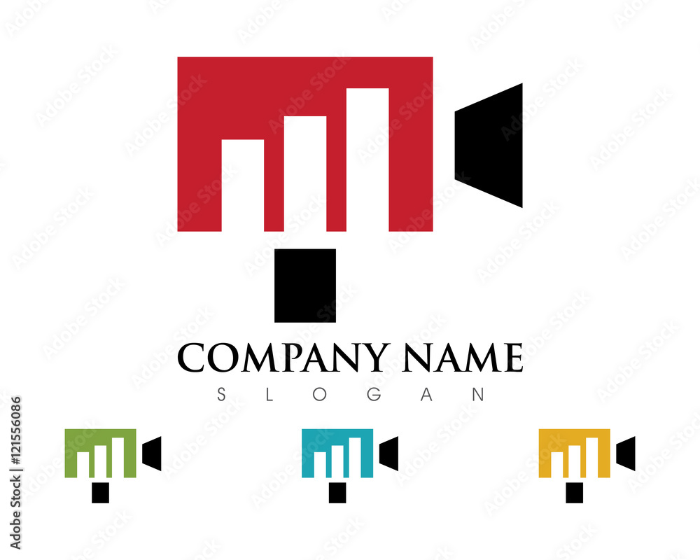 Video Marketing Logo Stock Vector | Adobe Stock