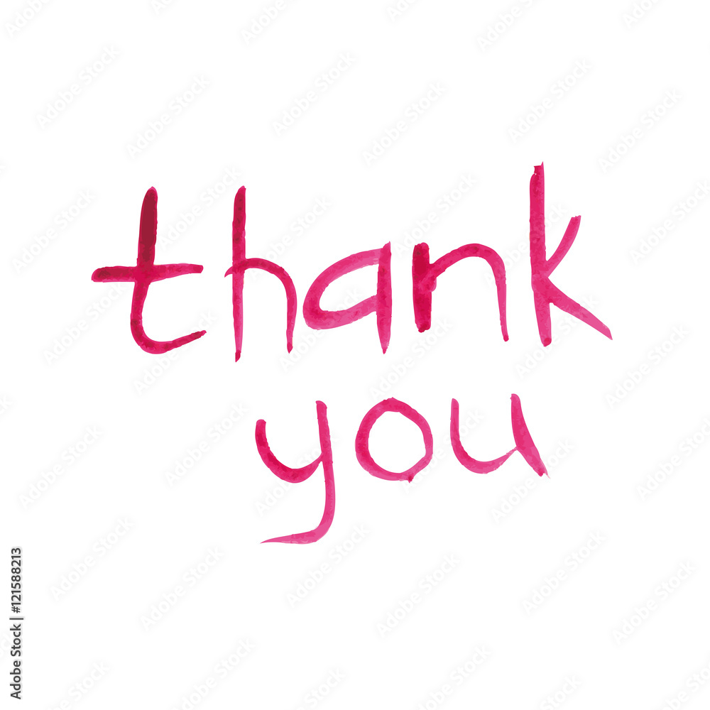 "Thank you" on a white background. Stock Vector | Adobe Stock