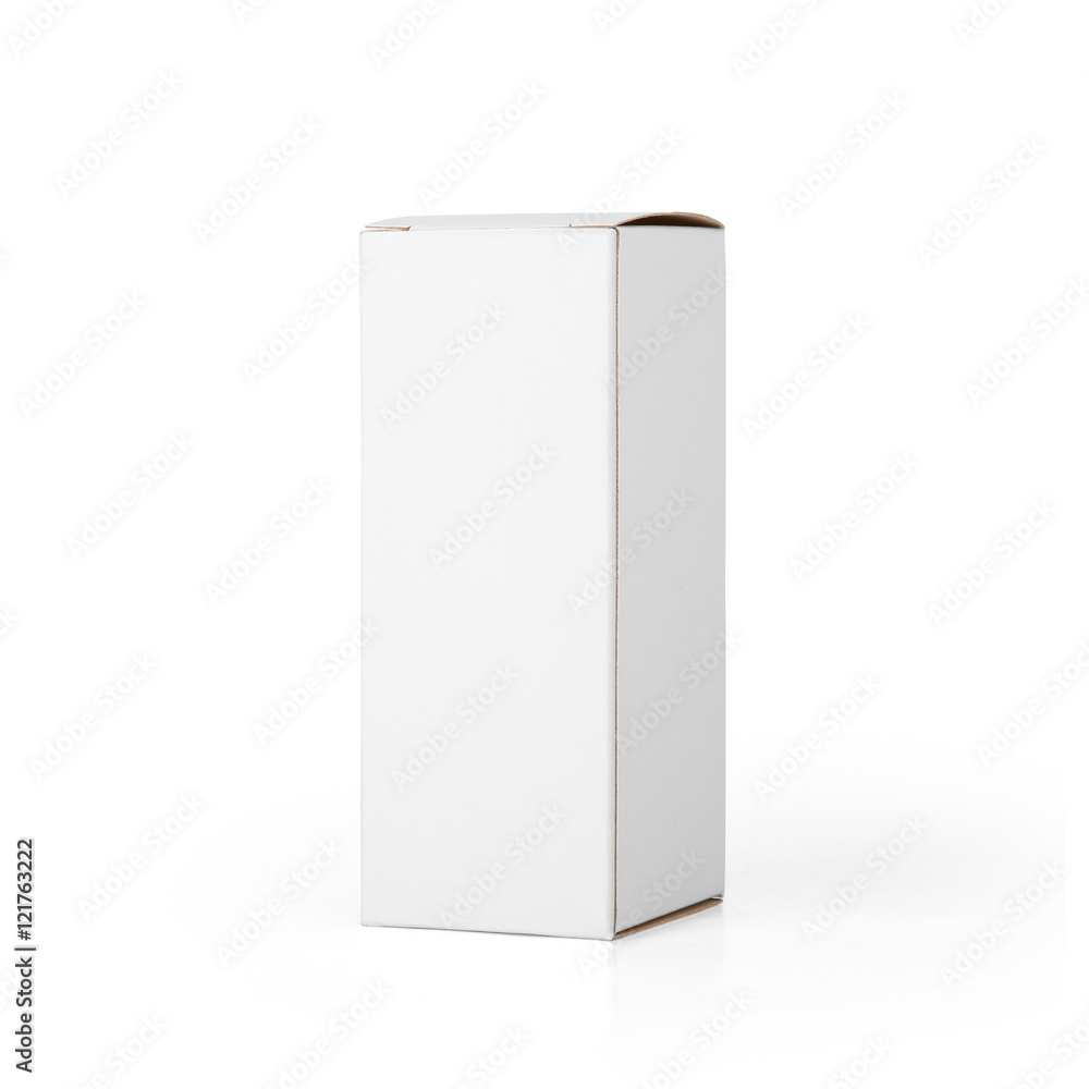 Blank White cardboard box isolated on white background. Packaging ...