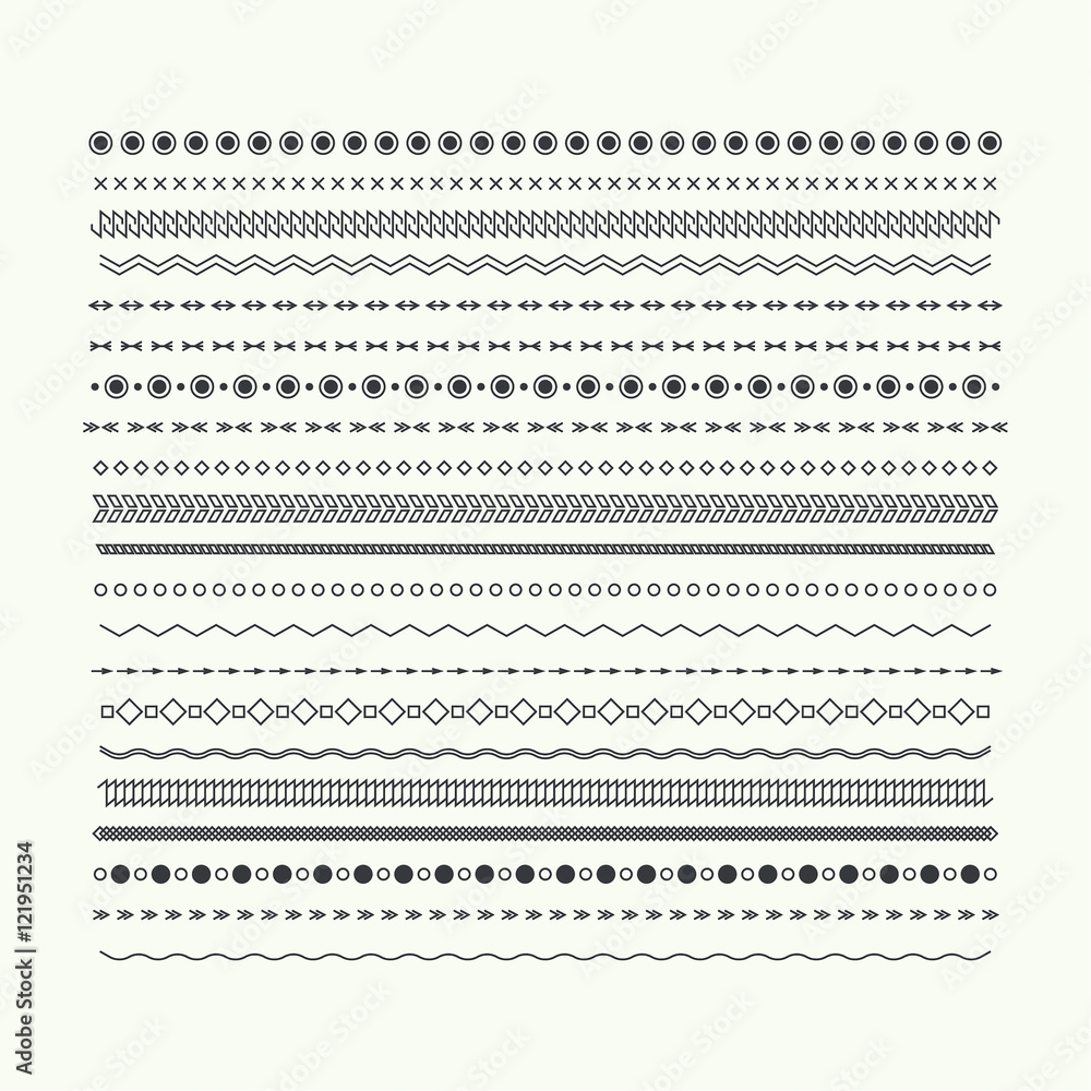 Dividers vector set isolated. Stock Vector | Adobe Stock