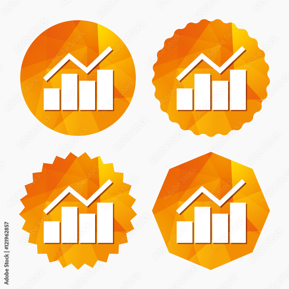 Graph chart sign icon. Diagram symbol. Stock Vector | Adobe Stock