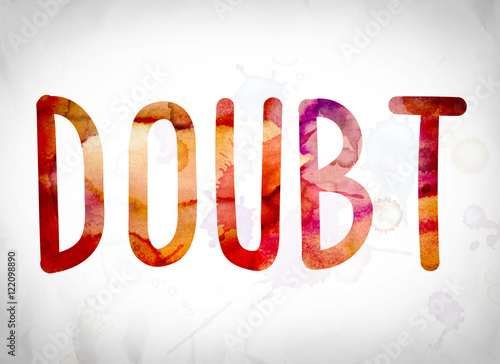 Doubt Concept Watercolor Word Art - Buy this stock illustration and ...