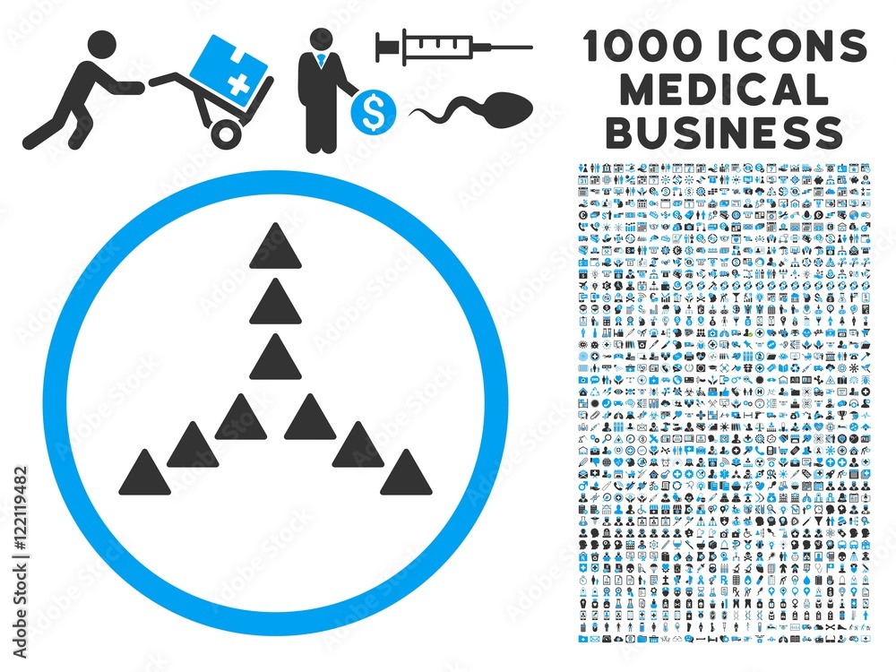 Outside Direction icon with 1000 medical commercial gray and blue ...