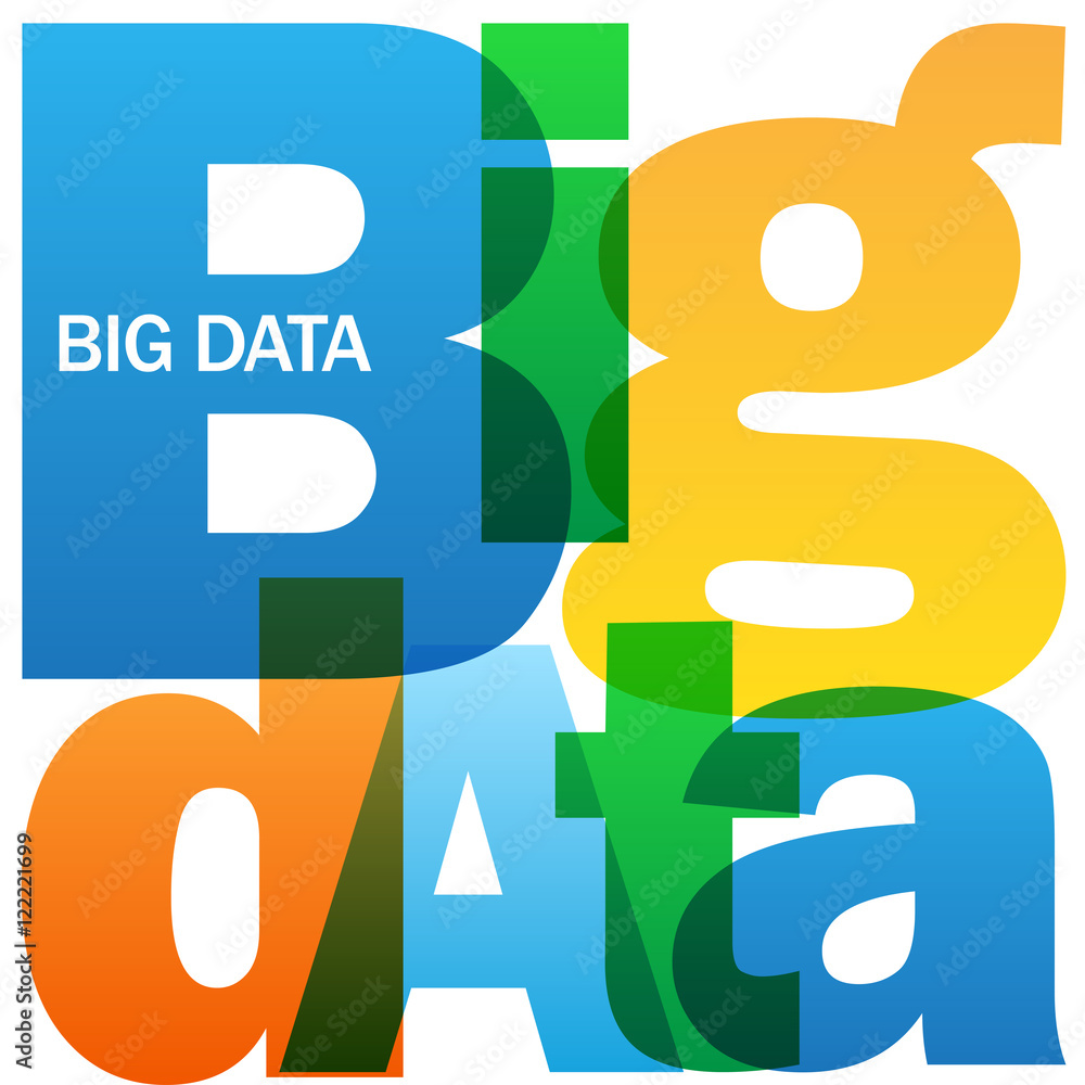 "BIG DATA" colourful vector letters icon Stock Vector | Adobe Stock