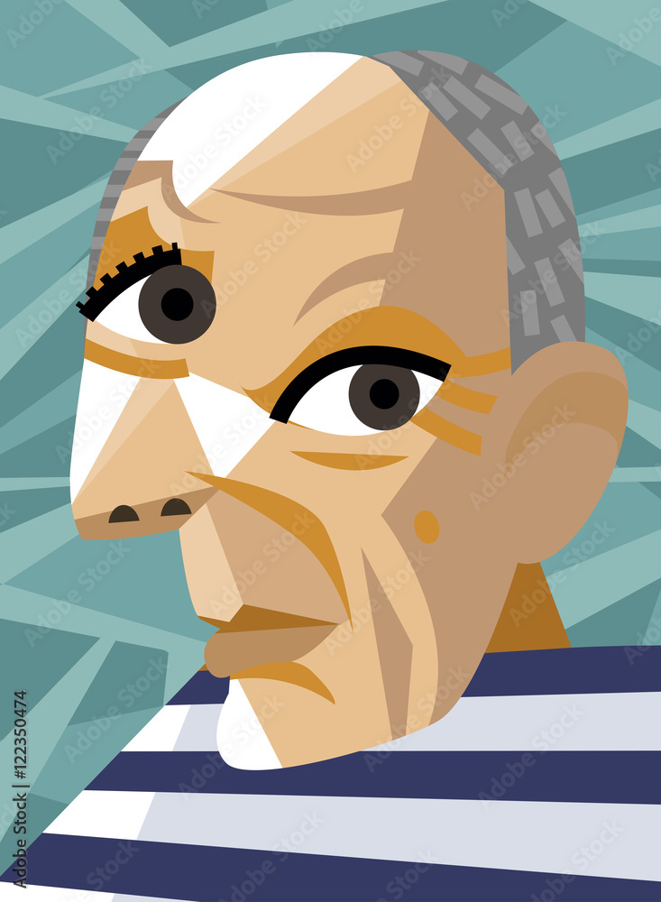 vector portrait painting Stock Vector | Adobe Stock