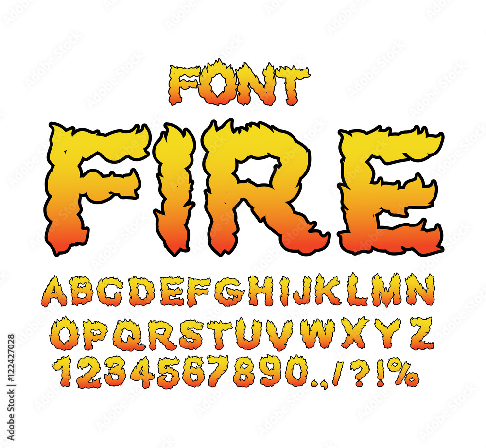 Fire font. Flame Alphabet. Fiery letters. Burning ABC. Hot typog Stock ... Fire font. Flame Alphabet. Fiery letters. Burning ABC. Hot typog Stock ...