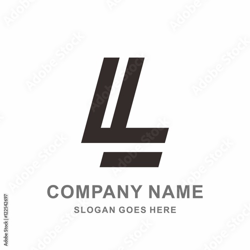 Monogram Letter L Double Strips Vector Logo Design Template Stock ...