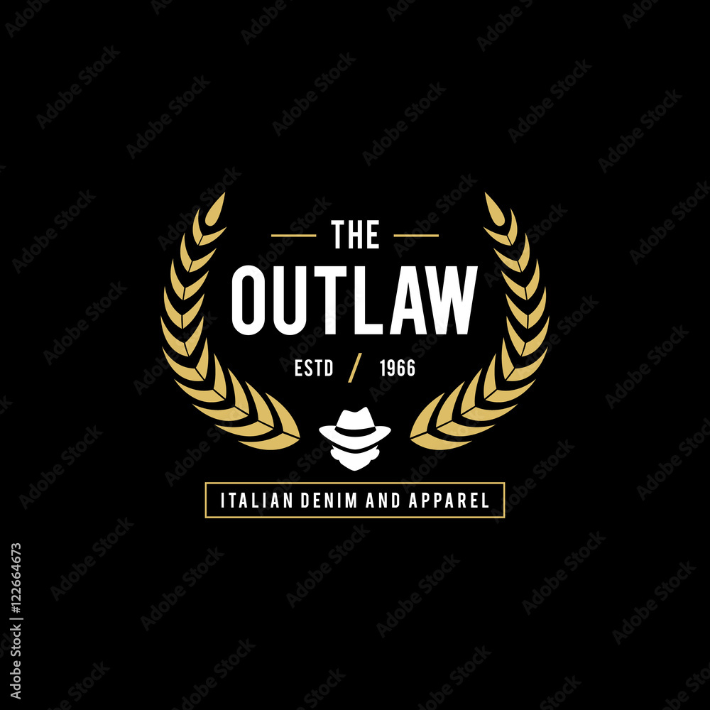 Retro badge Gangsters and Mafia themed. Man in black suit. Vector ...