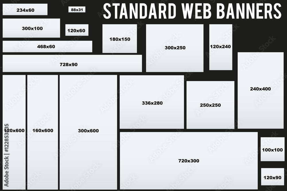 Standard Size Vector Web Banners Templates. Editable Vector ...