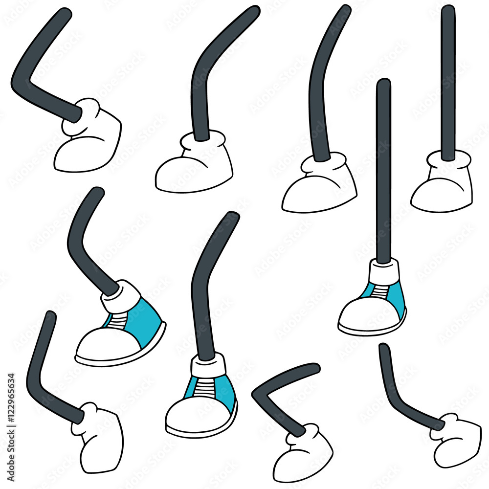 vector set of cartoon leg Stock Vector | Adobe Stock