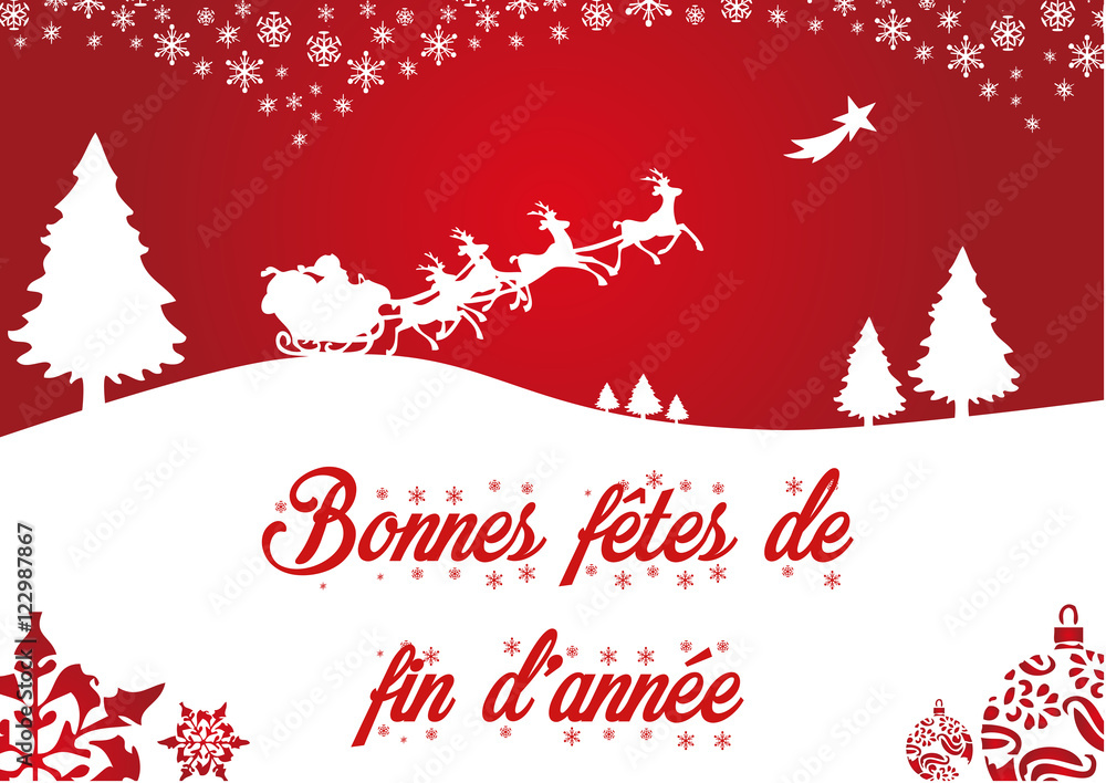 Carte bonne fête de fin d'année Stock Vector | Adobe Stock