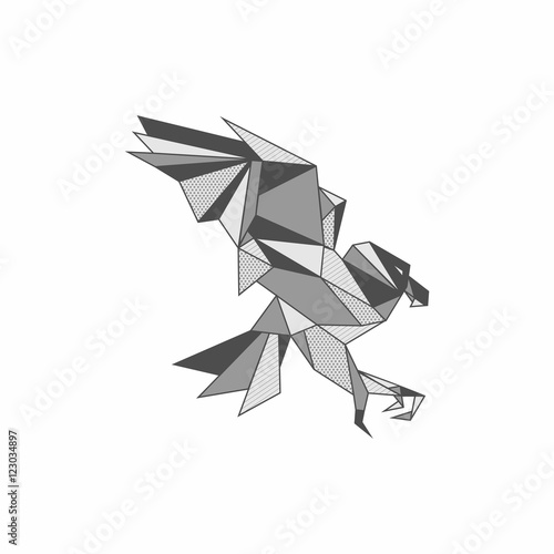 Eagle Geometric Triangle Polygonal Illustration Logo Icon Buy This Stock Vector And Explore