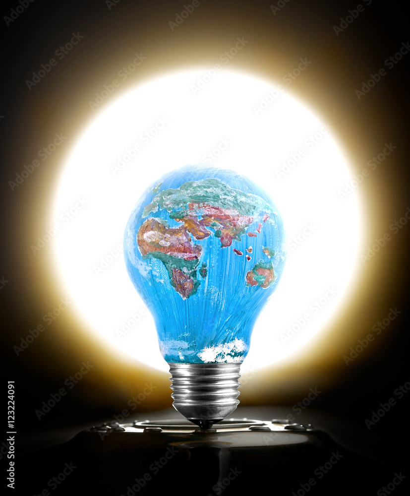 Earth Day Symbol - lightbulb Stock Photo | Adobe Stock