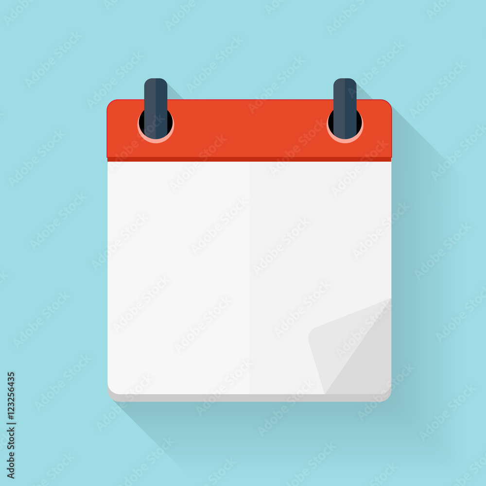 Calendar Flat Daily Icon Template. Vector Illustration Emblem. E Stock ...