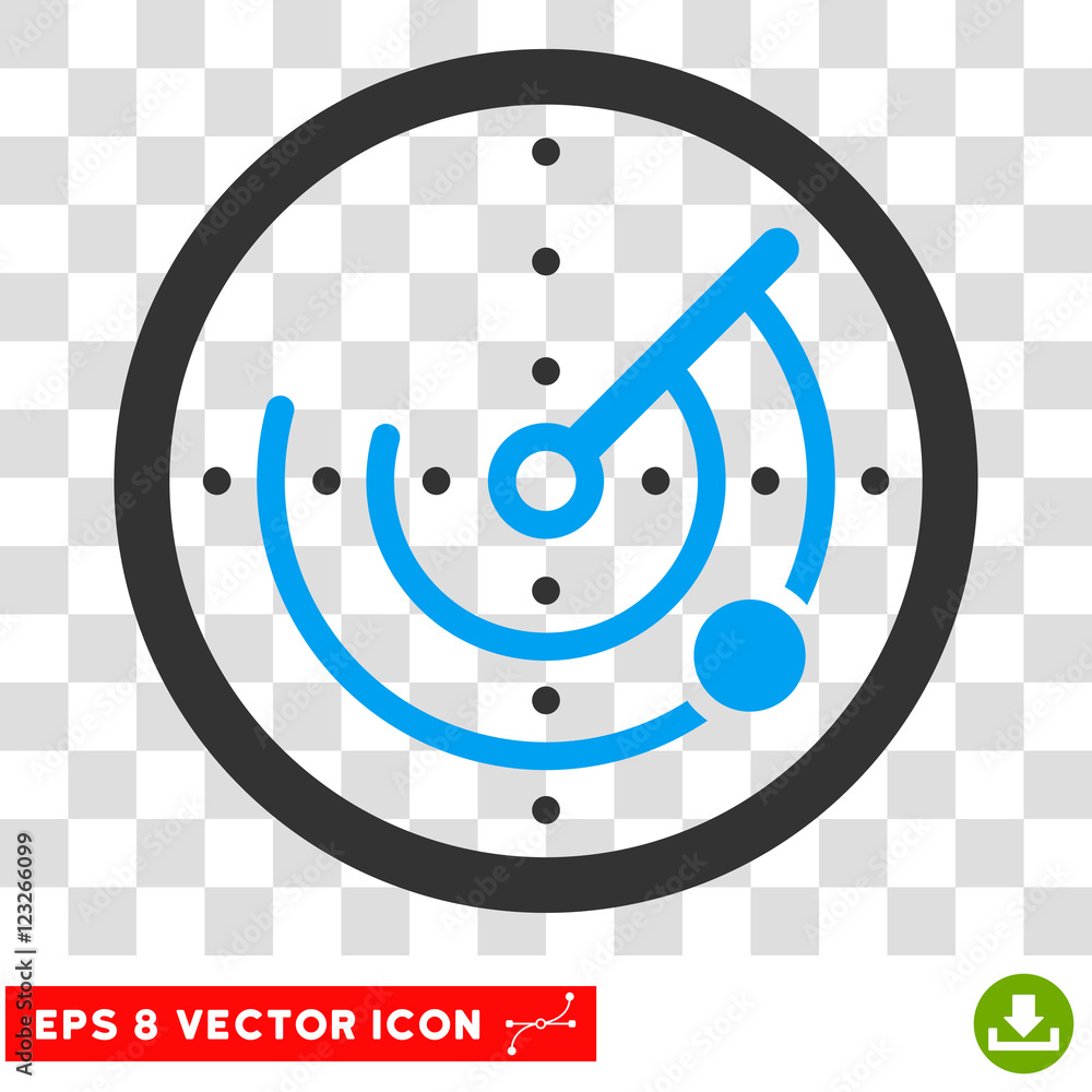 Vector Radar EPS vector icon. Illustration style is flat iconic bicolor ...