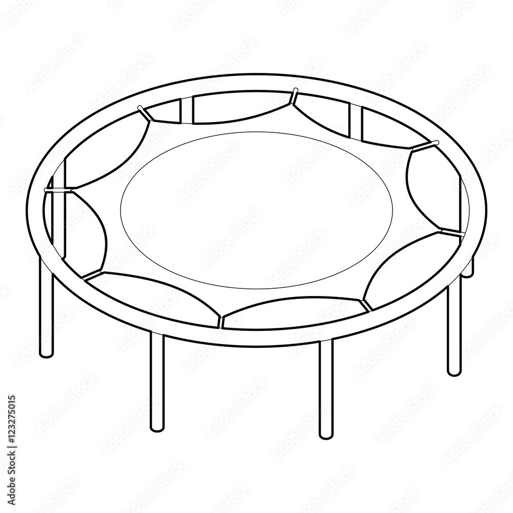 Trampoline jumping icon. Outline illustration of trampoline jumping ...