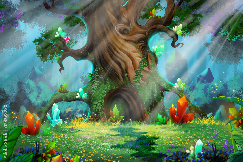 Forest Treasure. Video Game's Digital CG Artwork, Concept Illustration ...
