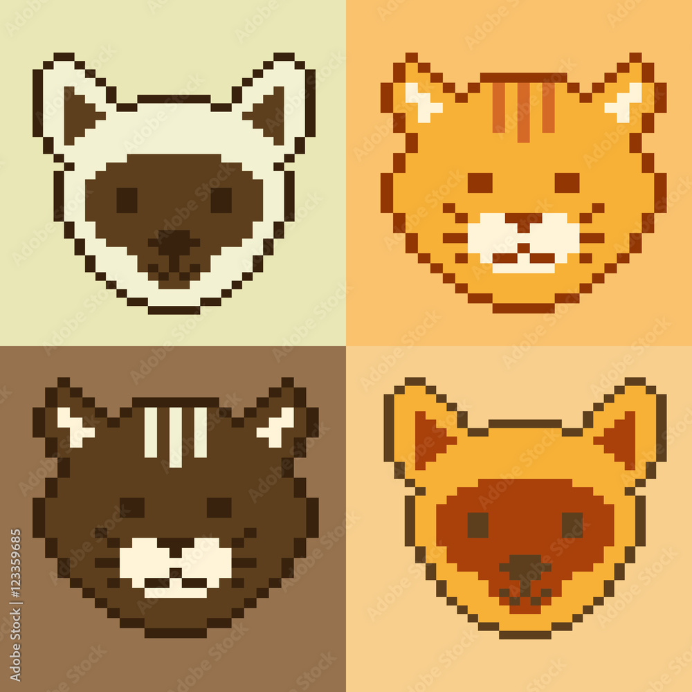 8 Bit Pixel Art Cat