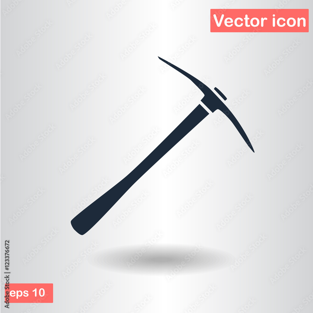 pickaxe black icon silhouette vector illustration Stock Vector | Adobe ...