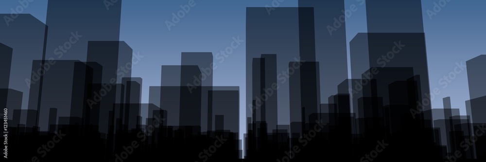 Abstract Skyline Background with a gradient background, useful for tv ...