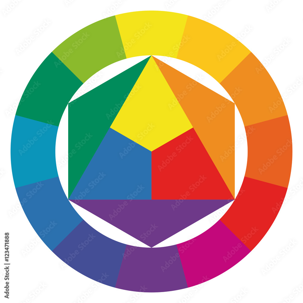color wheel with twelve colors Stock Vector | Adobe Stock