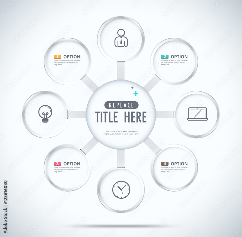 Circular Diagram template with sample text position. vector stoc Stock ...