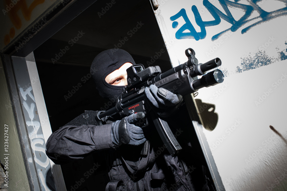 Special forces/ anti-terrorist police unit/private military contractor ...