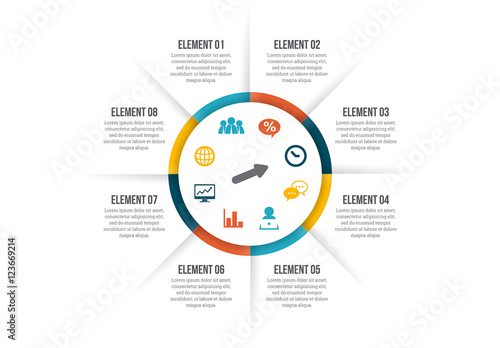 Eight Section Circle Infographic. Buy this stock template and explore ...