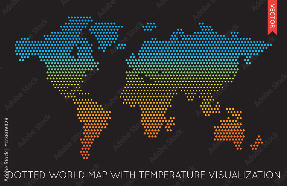 Vector Flat World Map Infographic. Map of the World. Stock Vector ...