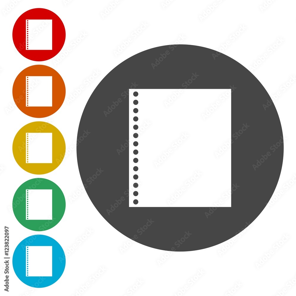 Paper notice board. Paper icon Stock Vector | Adobe Stock