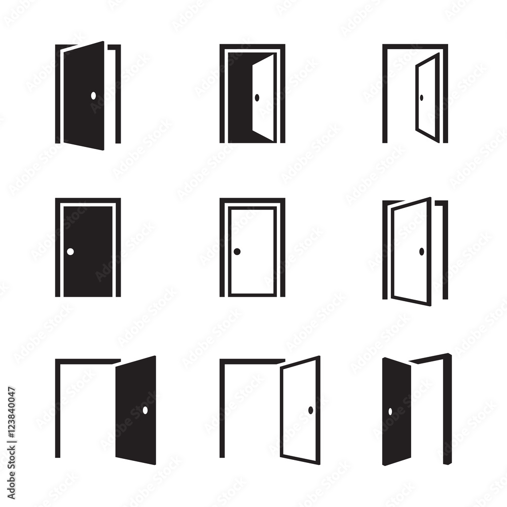 door icons Stock Vector | Adobe Stock