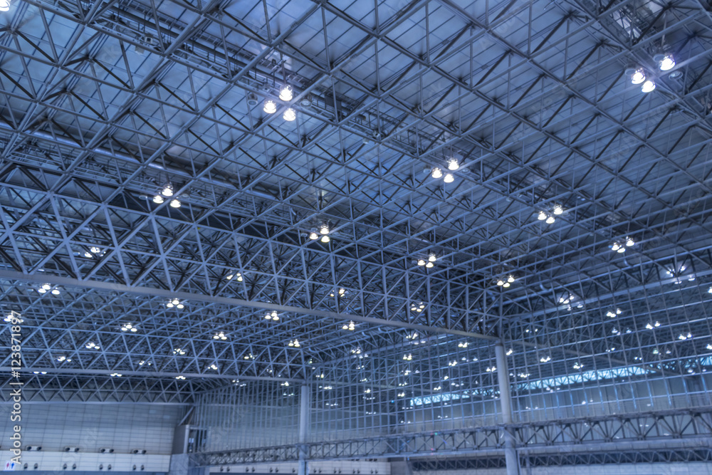 latticed ceiling of exhibition hall Stock Photo | Adobe Stock