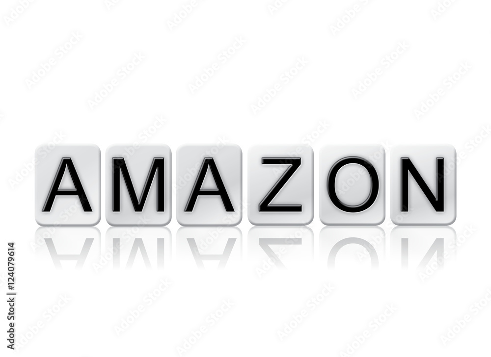 Amazon Isolated Tiled Letters Concept and Theme Stock Illustration ...