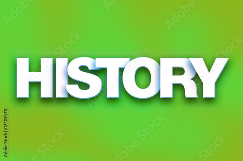 History Concept Colorful Word Art Stock-Illustration | Adobe Stock