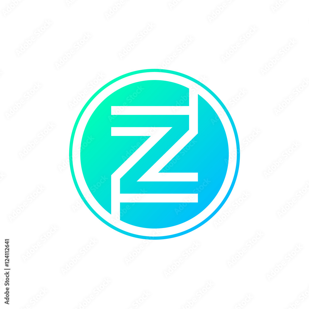 Letter Z logo,Circle shape symbol,Digital,Technology,Media Stock Vector ...