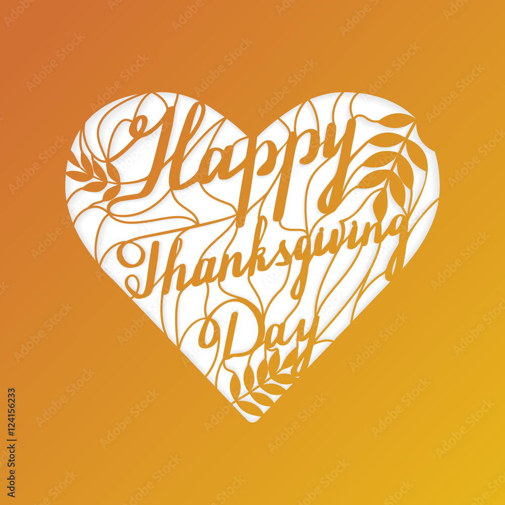 Thanksgiving laser cut template. Paper cutting ornamental panel. Die ...