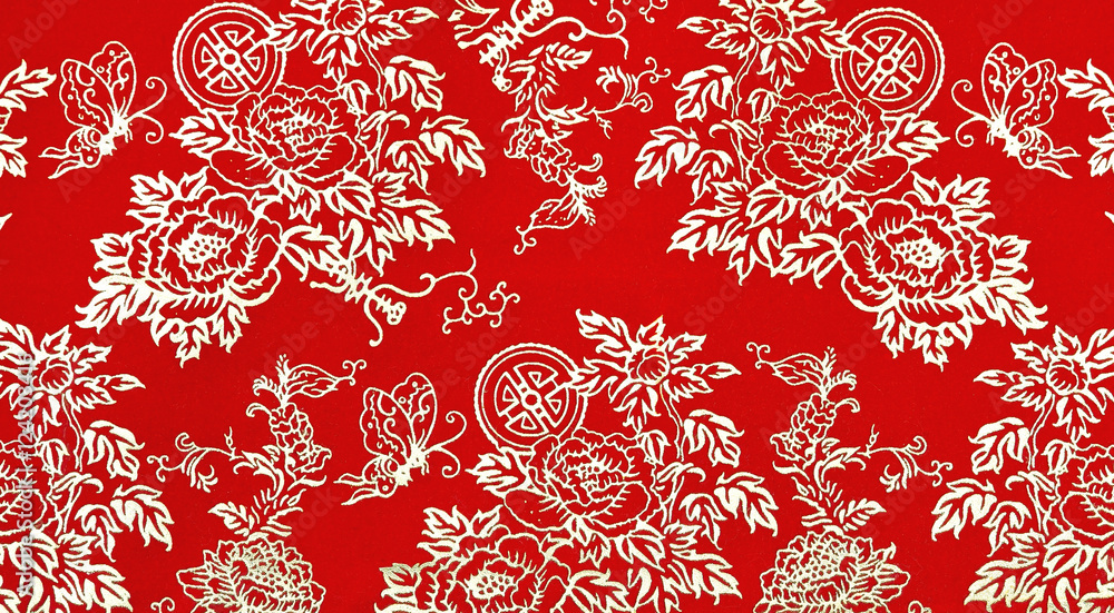 Chinese floral print pattern 素材庫相片 | Adobe Stock