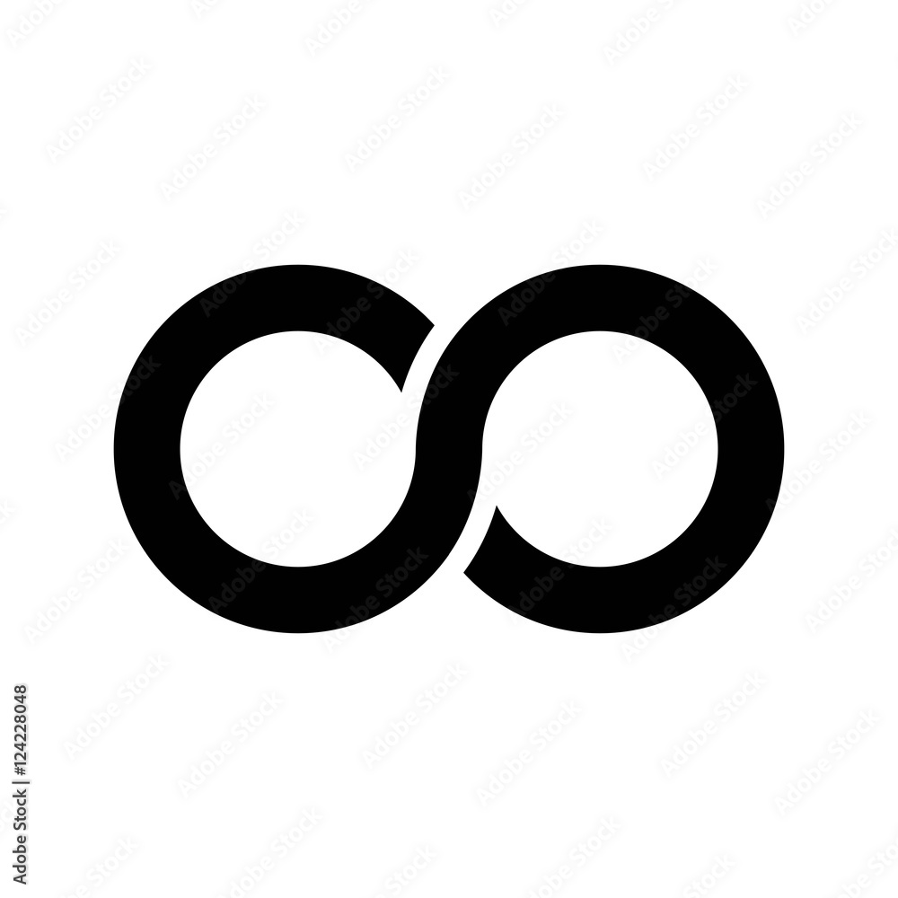 Infinity symbol icon, aka lemniscate, looks like sideways number eight ...