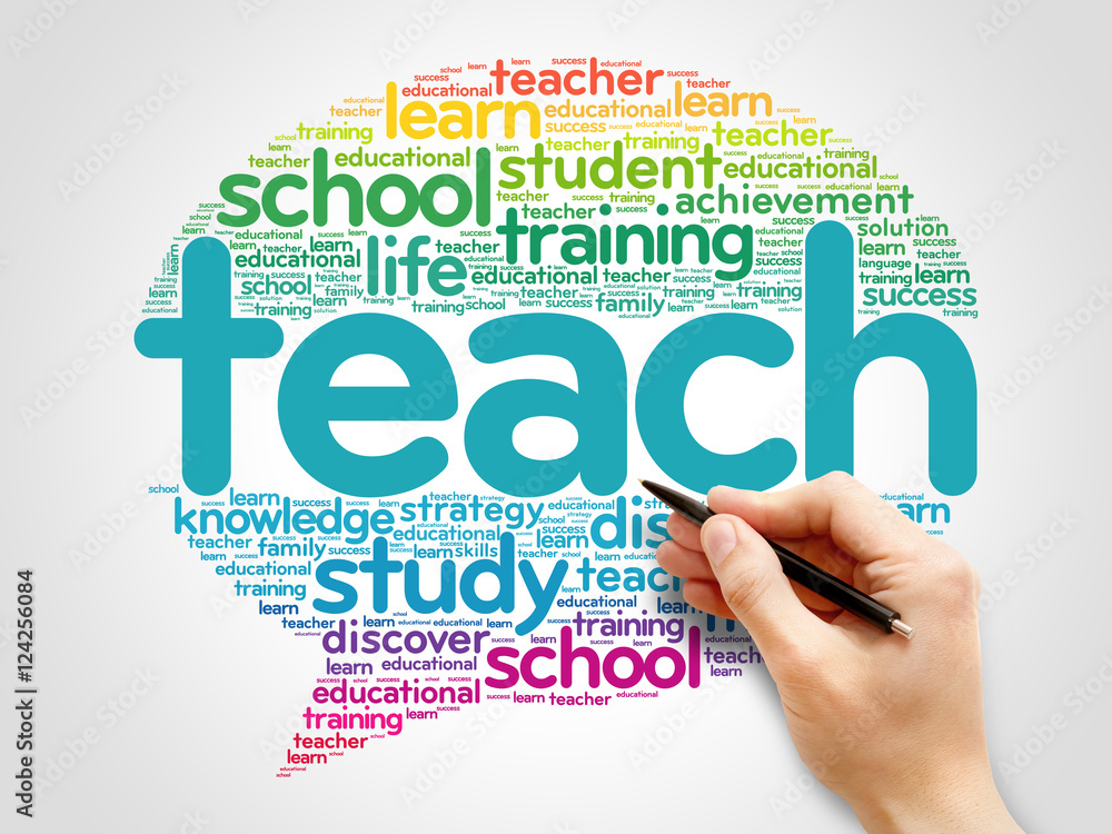 TEACH Think Bubble word cloud, business concept Stock Photo | Adobe Stock
