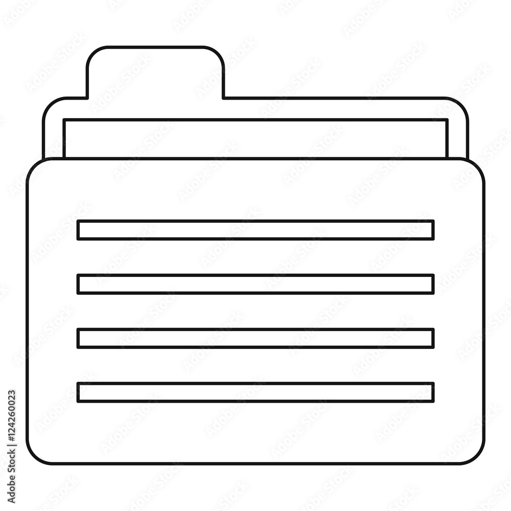 Folder icon. Outline illustration of folder vector icon for web Stock ...