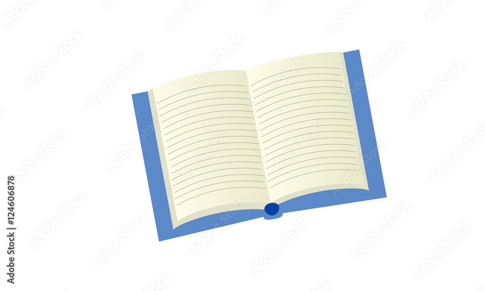 Open book with lines for writing Stock Vector | Adobe Stock