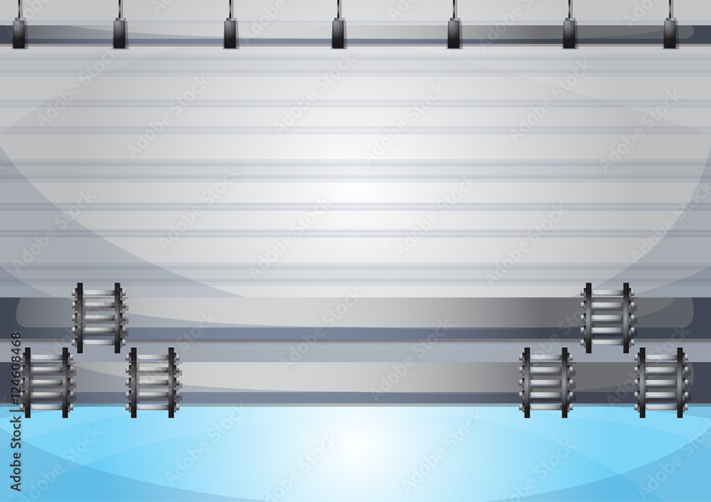 cartoon vector illustration water pipe wall with separated layers in 2d ...
