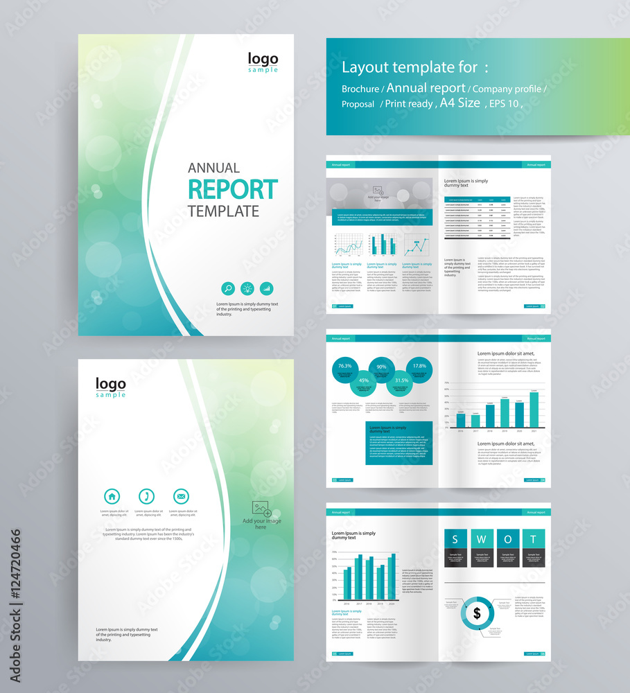 page layout for company profile, annual report, brochure, and flyer ...