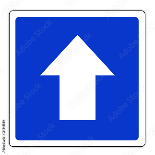 Panneau routier en France: Voie à sens unique Illustration Stock ...